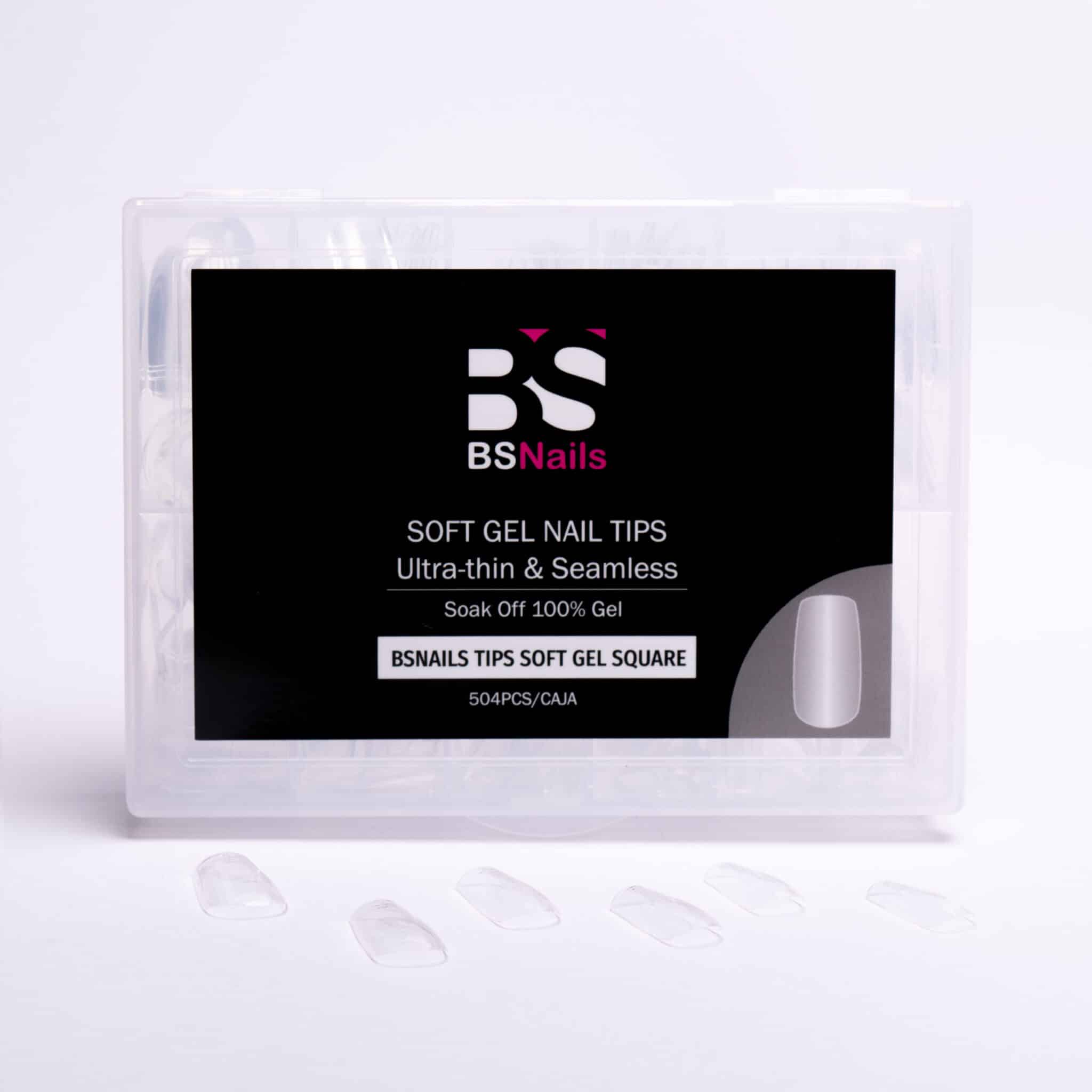 BSnails Tips Soft Gel 500 pcs - SQUARE - Beautystore Chile